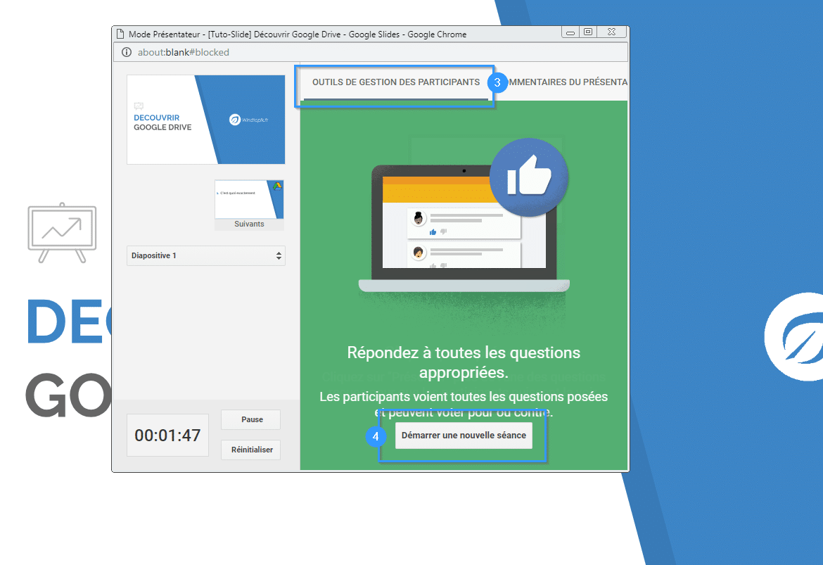 Récupérer les questions des participants avec Google Slides