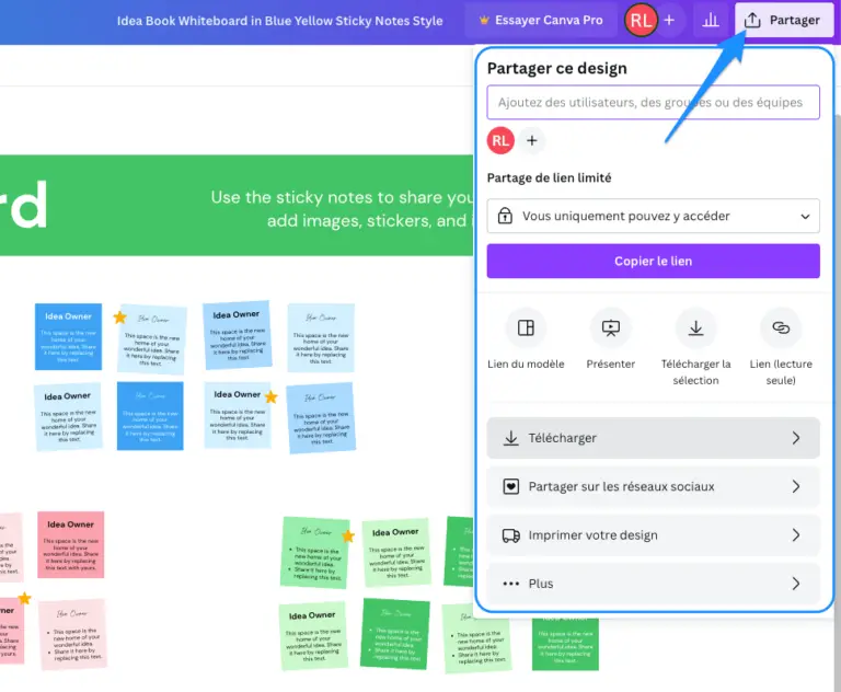Canva : utiliser le tableau blanc pour réfléchir à des idées