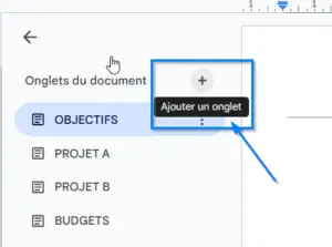 Google Docs : Organiser ses pages avec des onglets