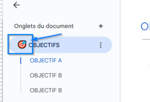 Google Docs : Organiser ses pages avec des onglets