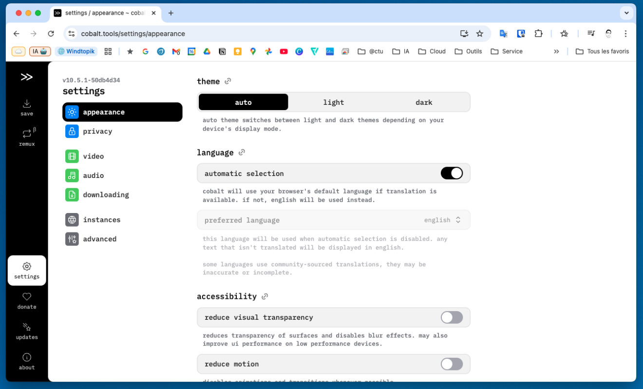 Cobalt.tools : Téléchargez facilement des vidéos, musique ...